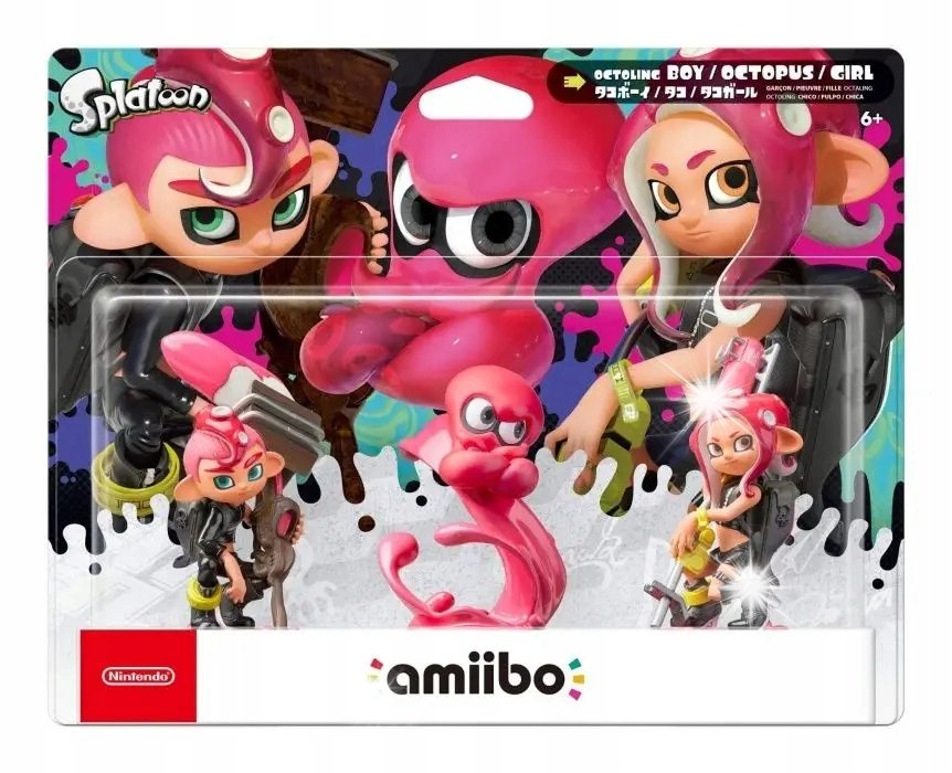 Figurka Nintendo Switch Amiibo Splatoon - Octoling 3 Pack Pink - Inna ...