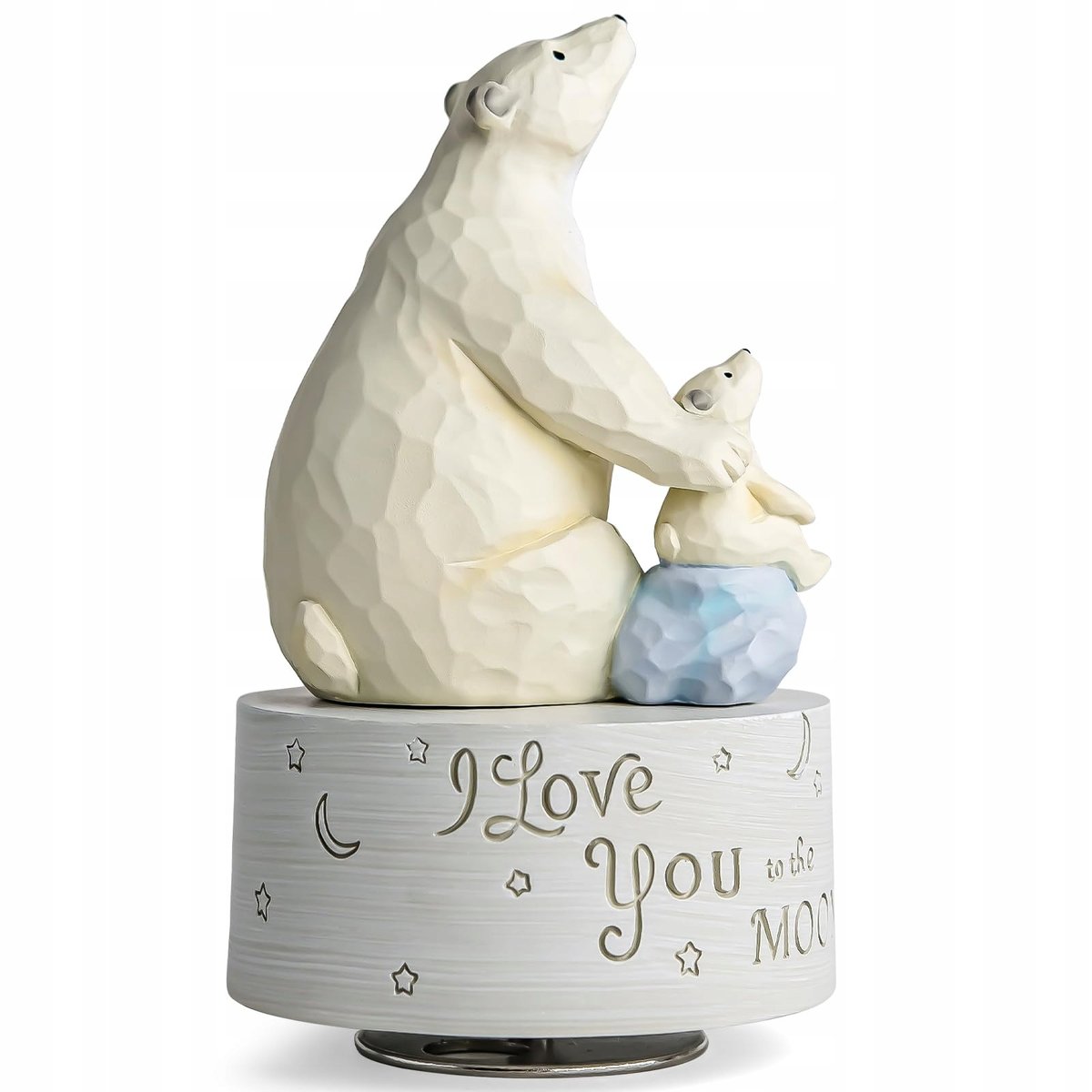 Figurka pudełkowa AIDLNS Polar Bear Music Box, rzeźbiona ręcznie ...