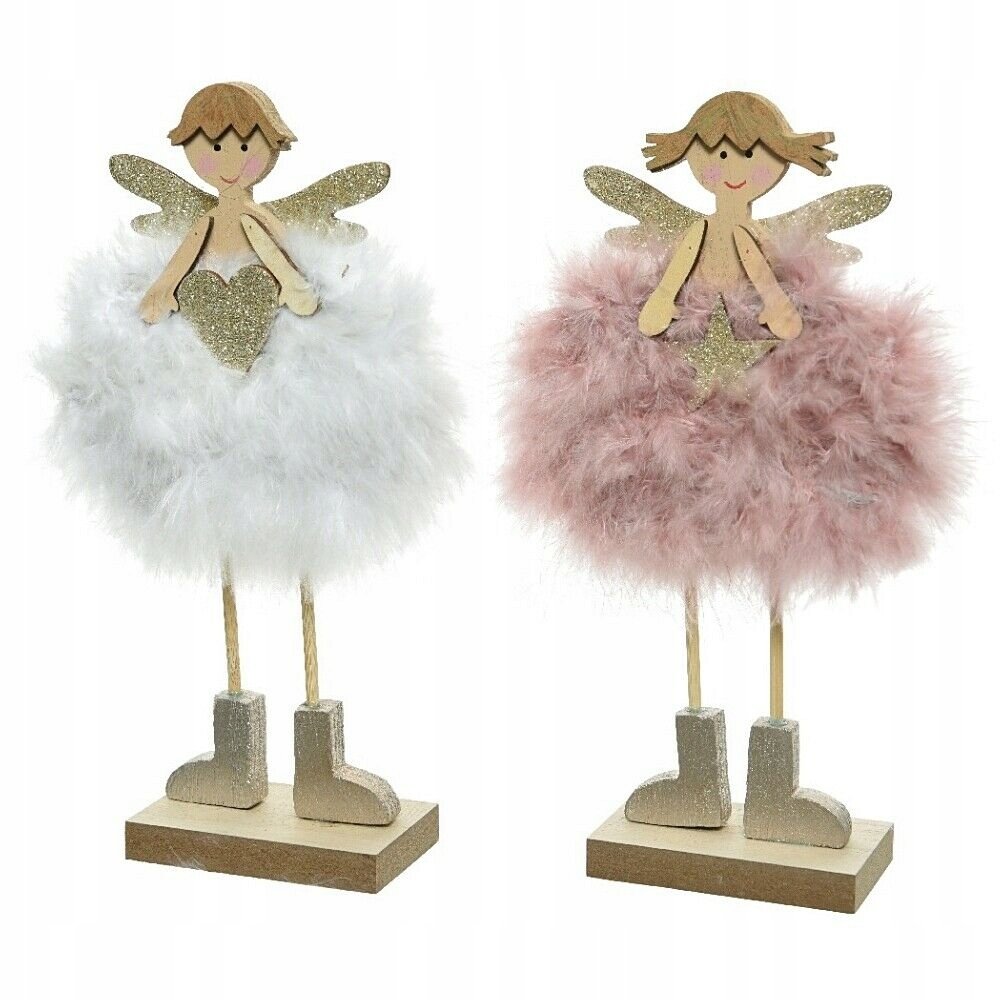 Figurka świąteczna aniołek na podstawce 23 cm - Kaemingk | Sklep EMPIK.COM