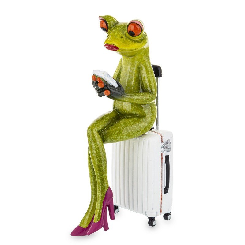 Figurka Żaba W podróży Na walizkach Na Prezent - Art-Pol | Sklep EMPIK.COM