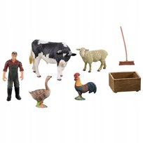 Figurki Zwierzęta Domowe Mini Zoo Farma Krowa Świnia Kura - inna (Inny ...
