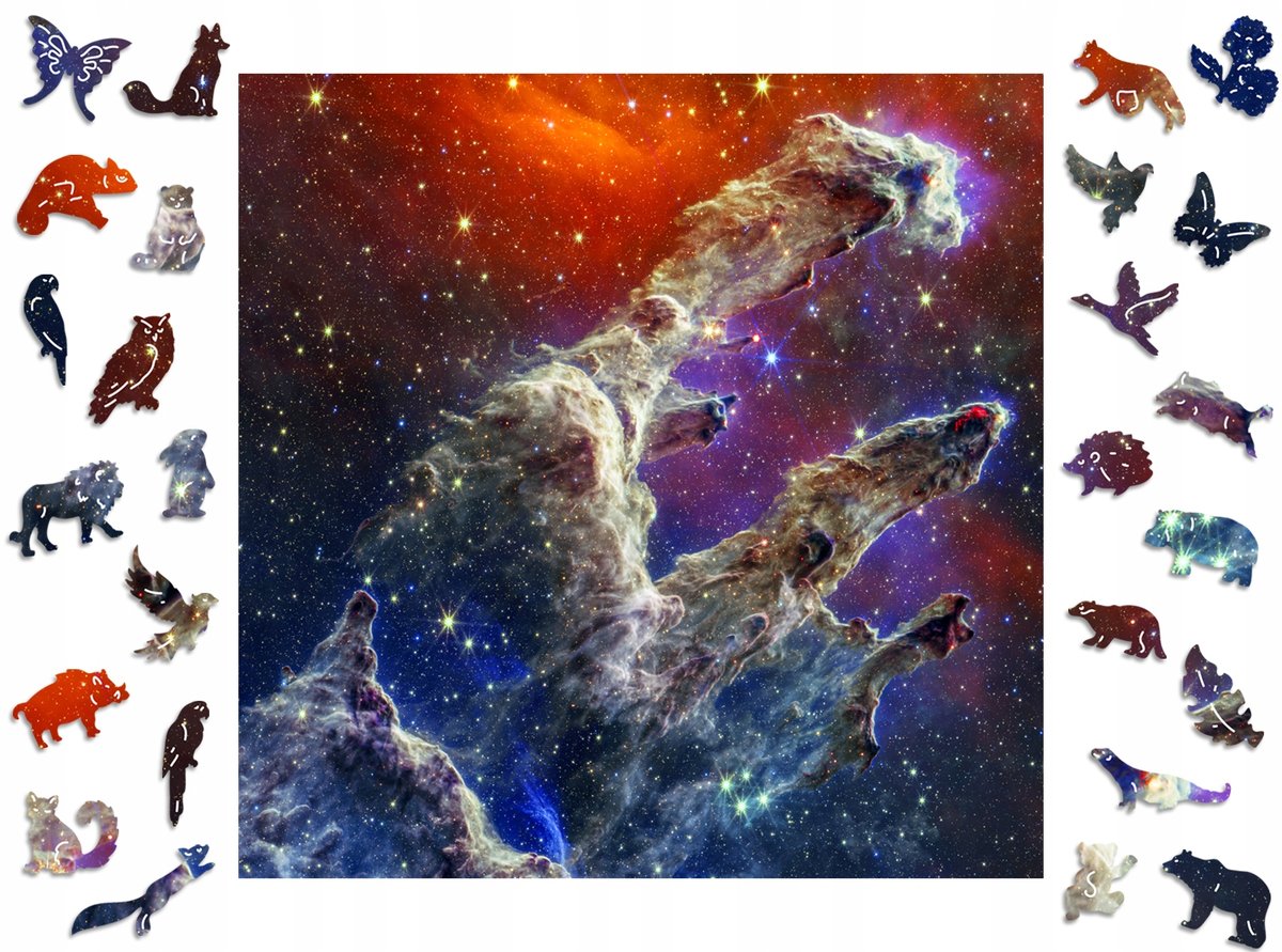 Filary Stworzenia Drewniane Puzzle Premium 3D Jigsaw Adawoo - Adawoo ...