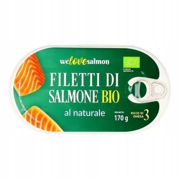 Filet z łososia w zalewie naturalnej BIO 170g/100g | We Love Salmon ...