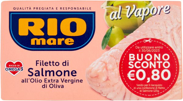 Filetti Di Salmone Al Vapore 125Gr Pszk - Rio Mare - Rio Mare | Sklep ...