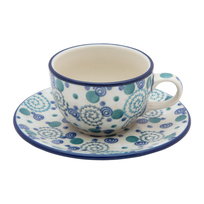 FILIŻANKA podwójne espresso 100 ml ze spodkiem - Ceramika Artystyczna Bolesławiec - Ceramika ...