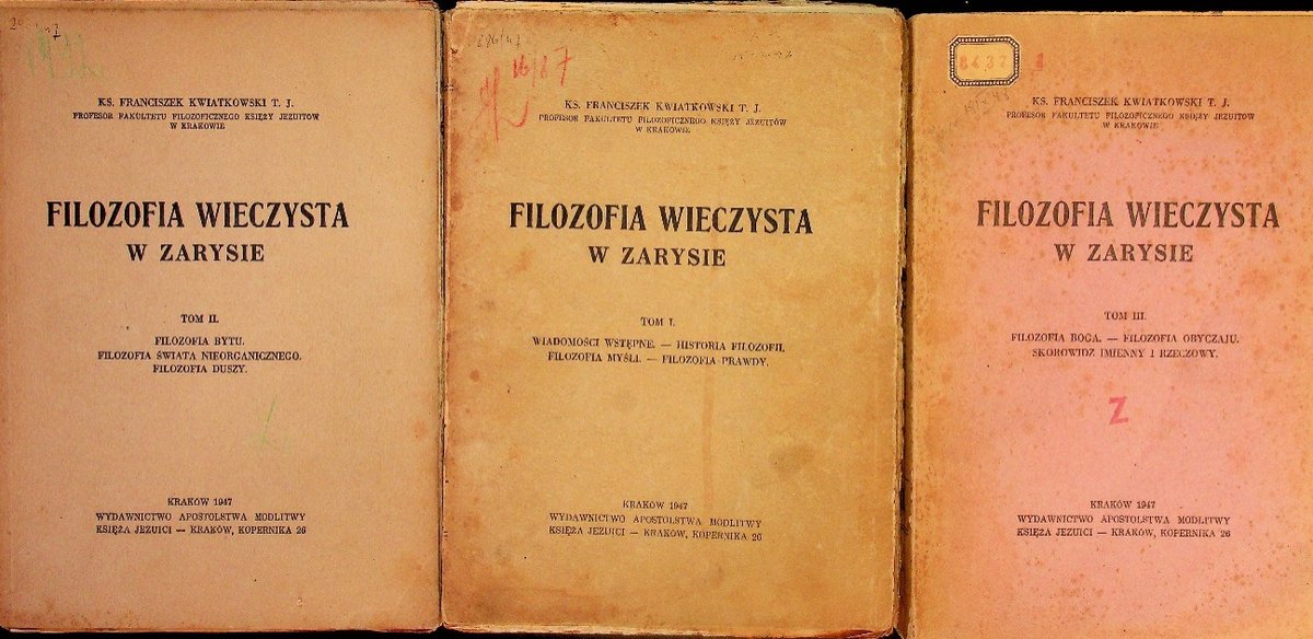 Filozofia wieczysta w zarysie Tom 1 i 3 1947 r. - Opracowanie zbiorowe ...