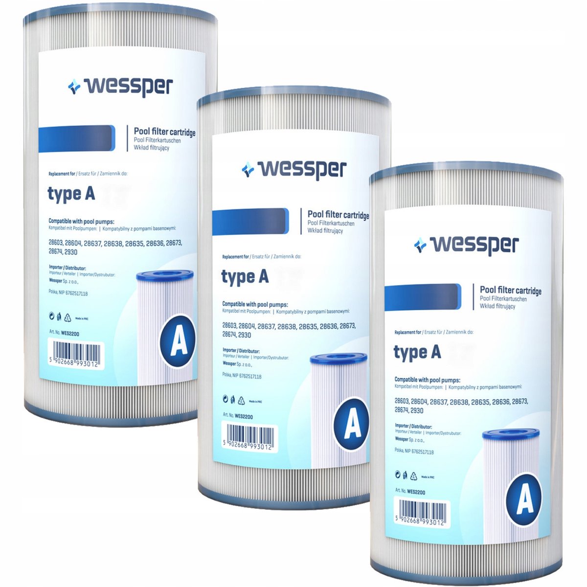 Filtr Do Pompy Typ A Zestaw Do Intex 29002 3 Szt - Wessper | Sklep ...