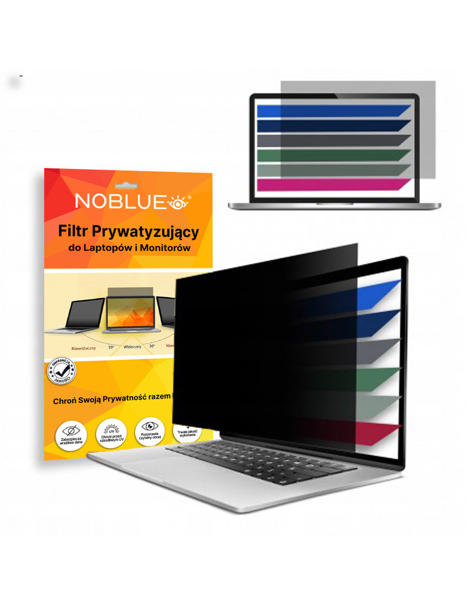 Filtr Prywatyzujący 14.1 cali na Ekrany Laptopów i Monitorów - NoBlue ...