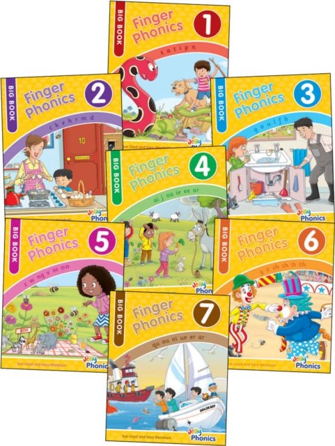 Finger Phonics Big Books 1-7: in Precursive Letters (British English ...