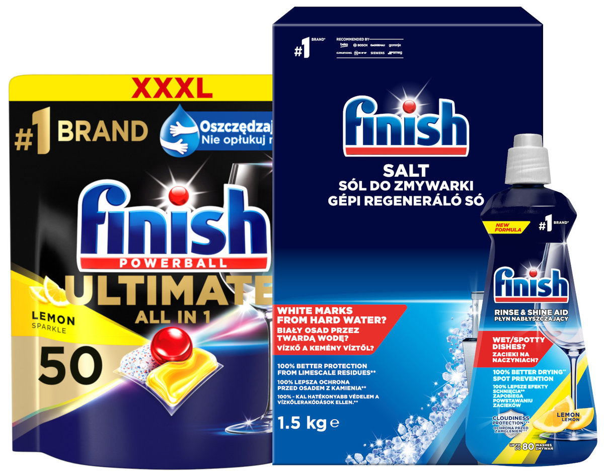 Finish Ultimate All-in-1 zestaw do zmywarki 3 szt. - Reckitt Benckiser ...