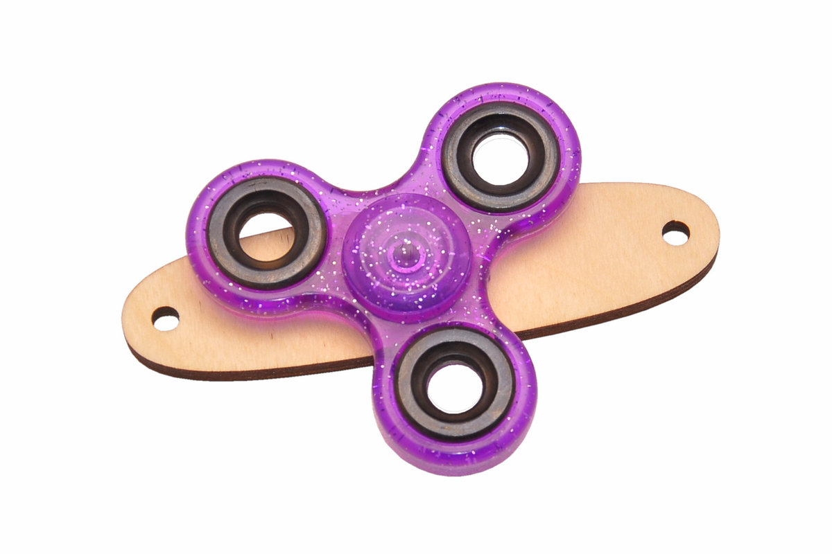 Fioletowy z brokatem spinner na podstawce do tablicy manipulacyjnej ...