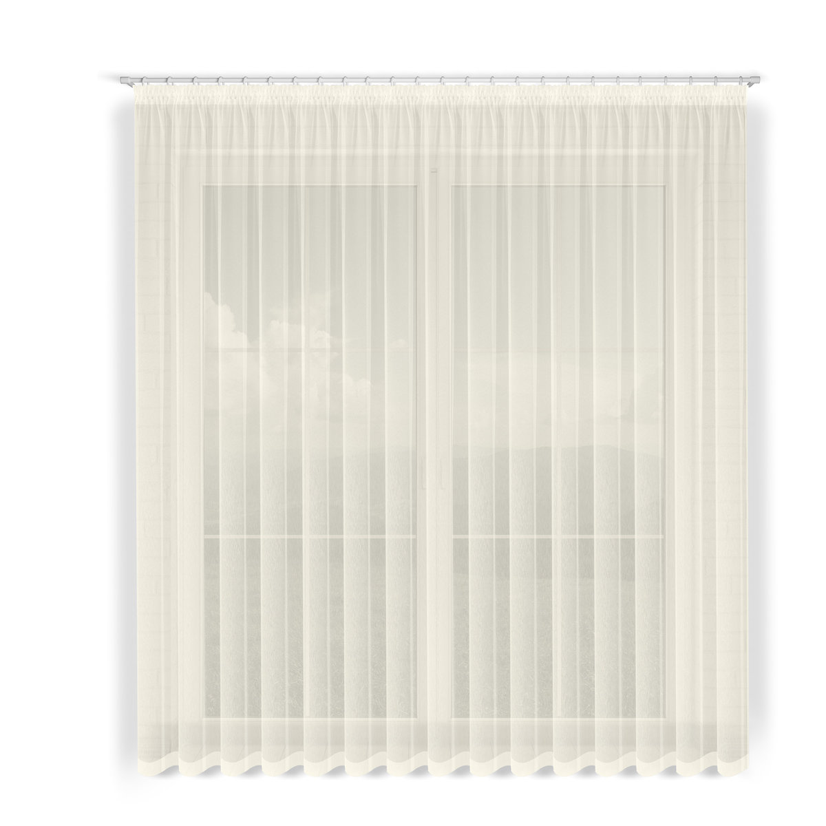 FIRANA 600X260,WOAL ECRU,PROSTA, PODWINIĘCIE 5CM - FirankoMania | Sklep EMPIK.COM