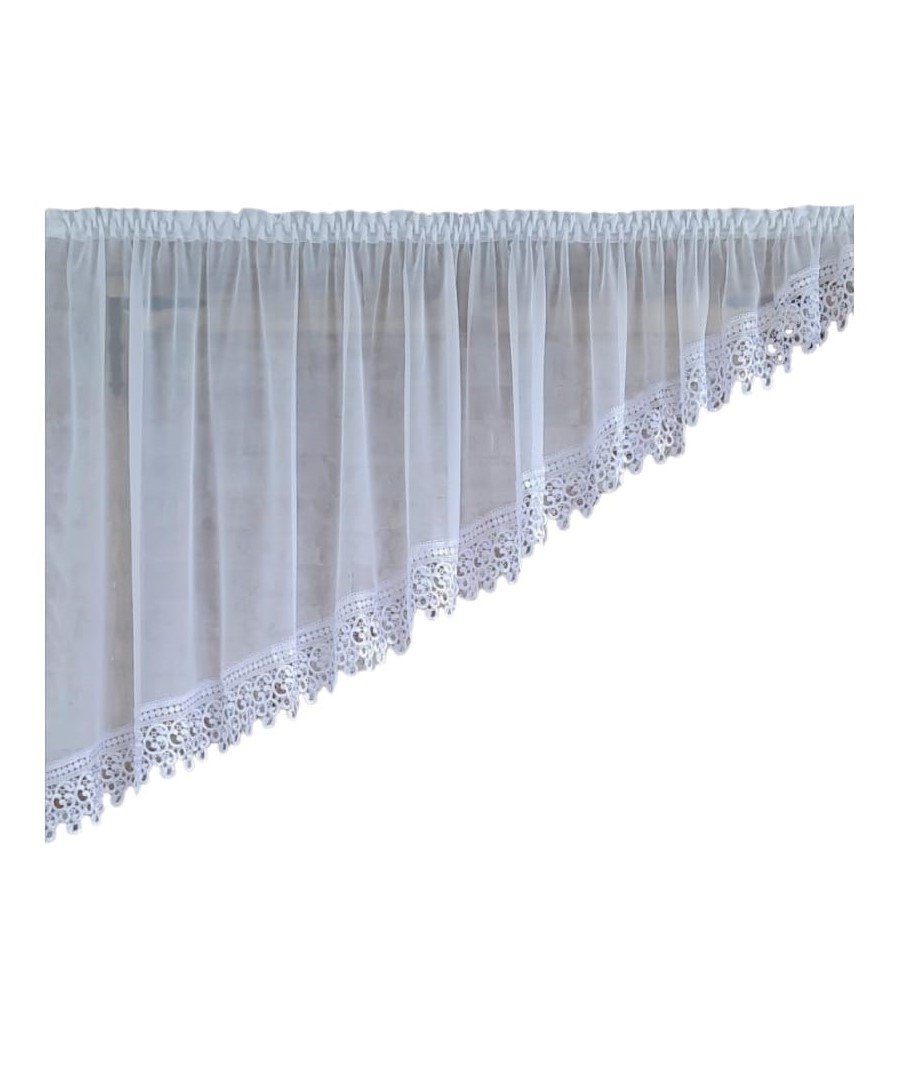 Firana gotowa 500x140,skos lewy,woal,15cm angielka - FirankoMania ...