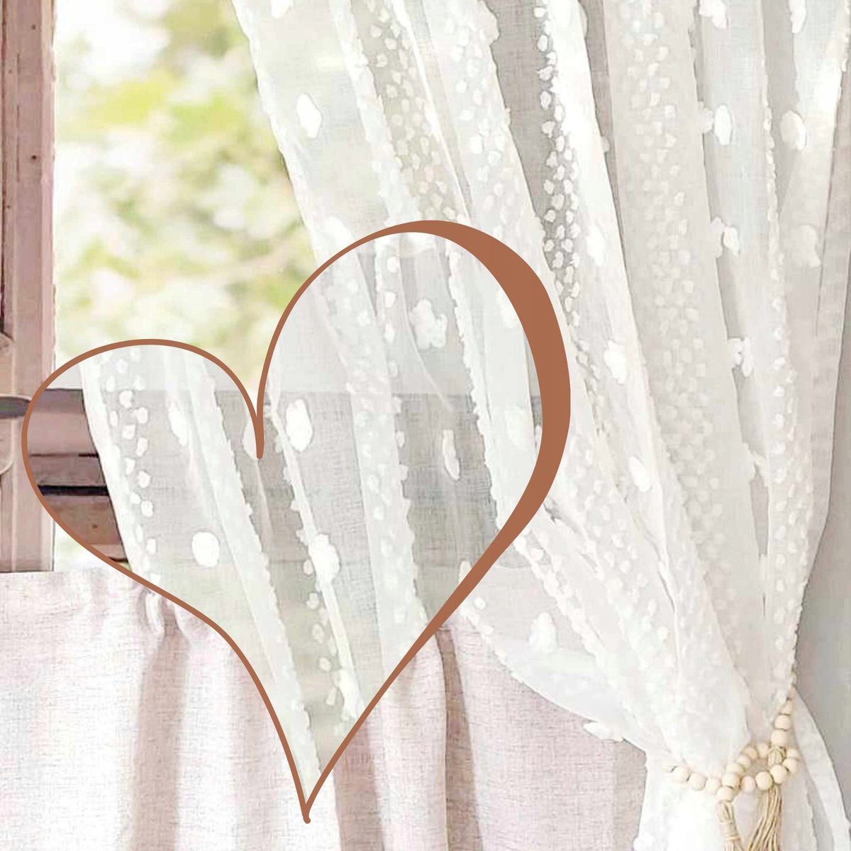 Firana gotowa na tunel boho biel śmietanowa do pokoju zasłony 150/250cm - Zpotrzebyserca | Sklep ...