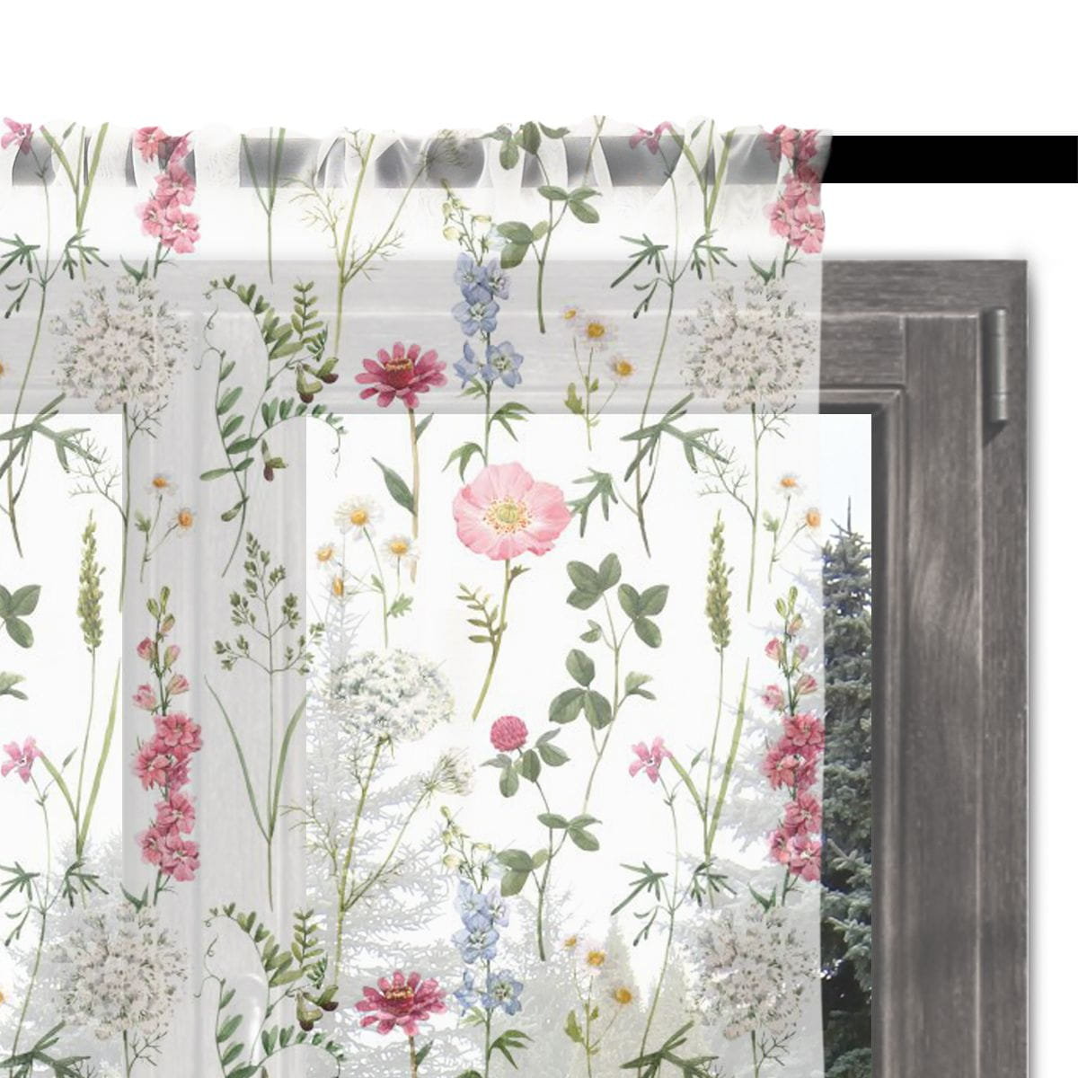 Firana SPRING wzór SP17 | sielski ogród 140 x 260 cm - Decordruk ...