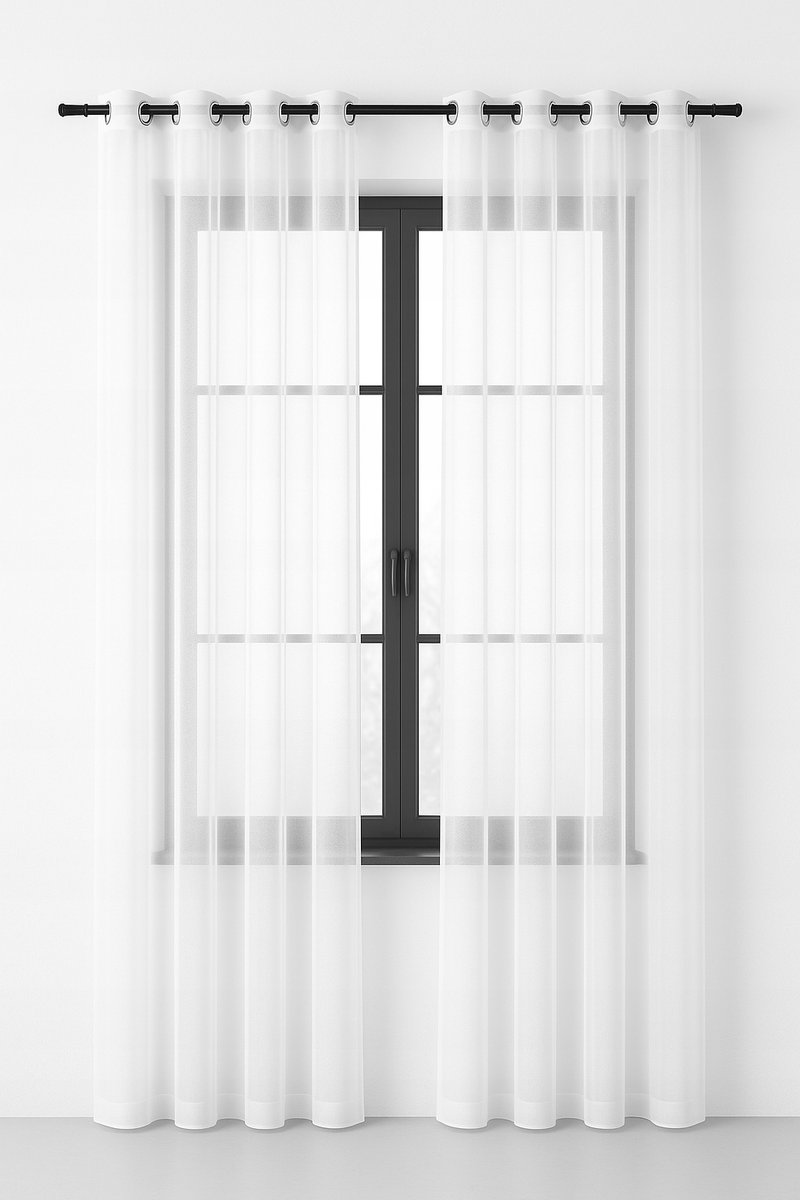 Firanka Biała Woal na Przelotkach 145x250 cm Elegancka do Salonu - Inny ...