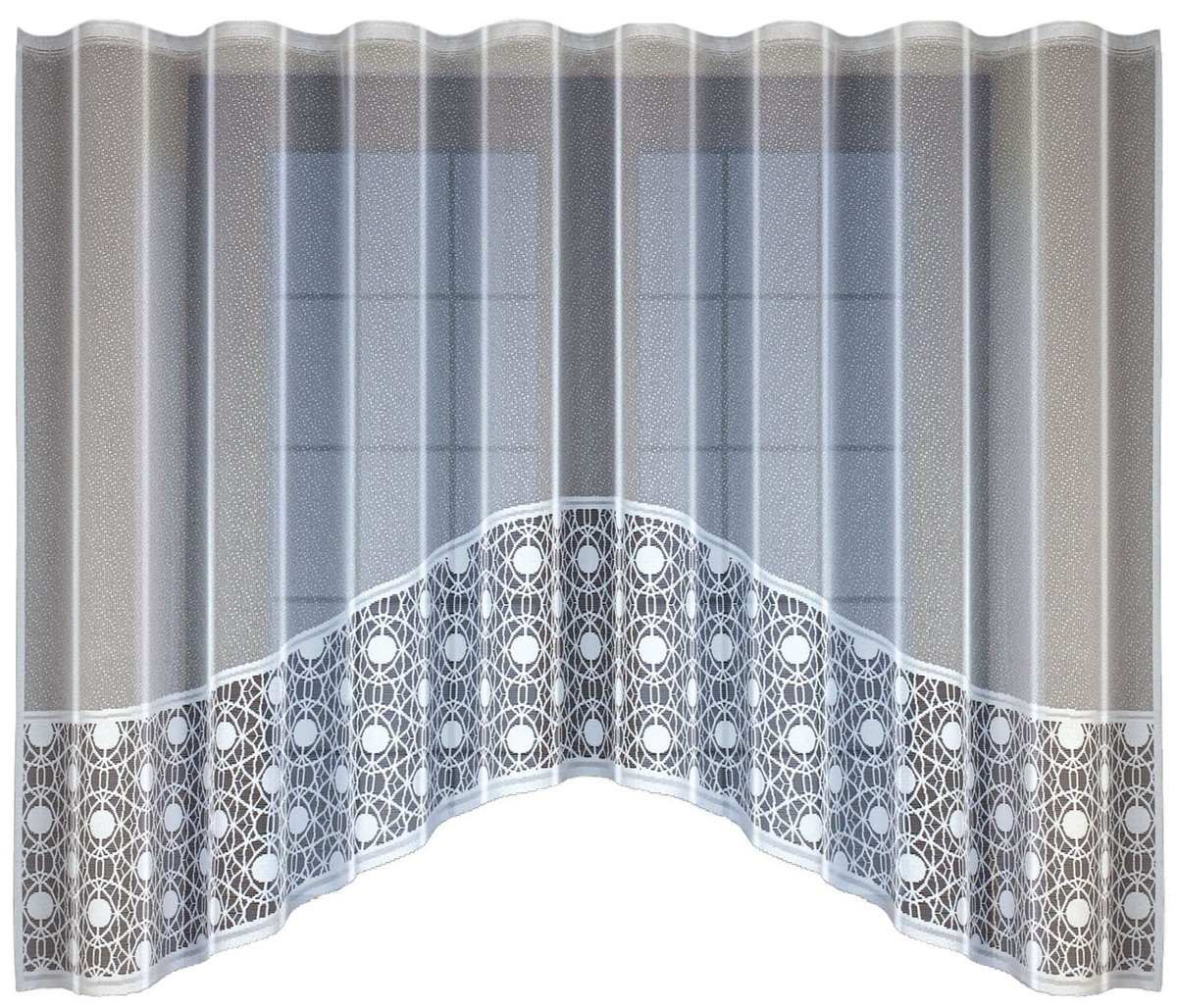 Firanka żakardowa 246731 biała z taśmą marszczącą 160x400 cm - MONDOMI ...