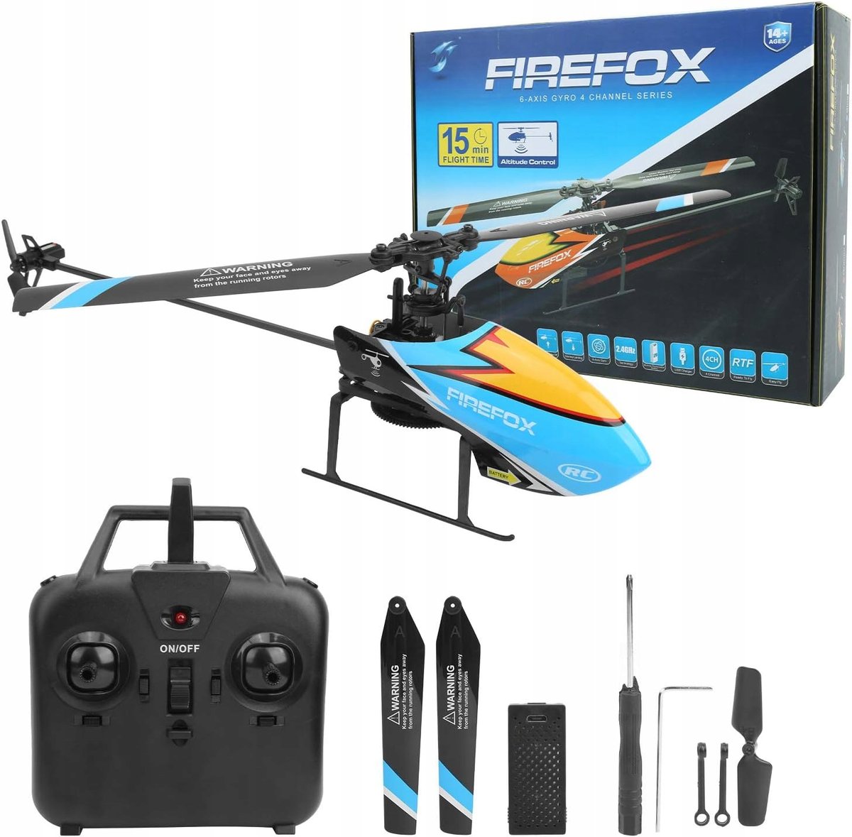 Firefox Helikopter RC Śmigłowiec Zdalnie Sterowany C129 Jednowirnikowy ...