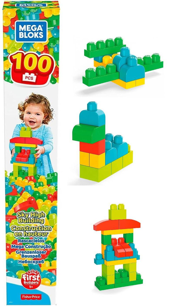 Fisher Price Duże Klocki Mega Bloks Pierwsze Klocki Duży Zestaw Gfg21 ...