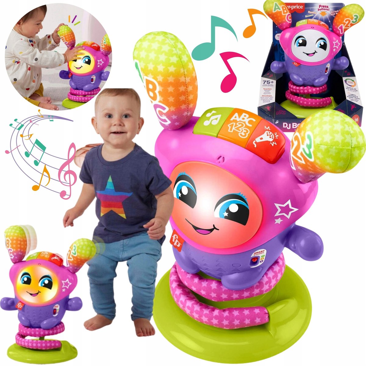Fisher Price Taneczna DJ-ka Interaktywna edukacyjna zabawka PL wersja ...