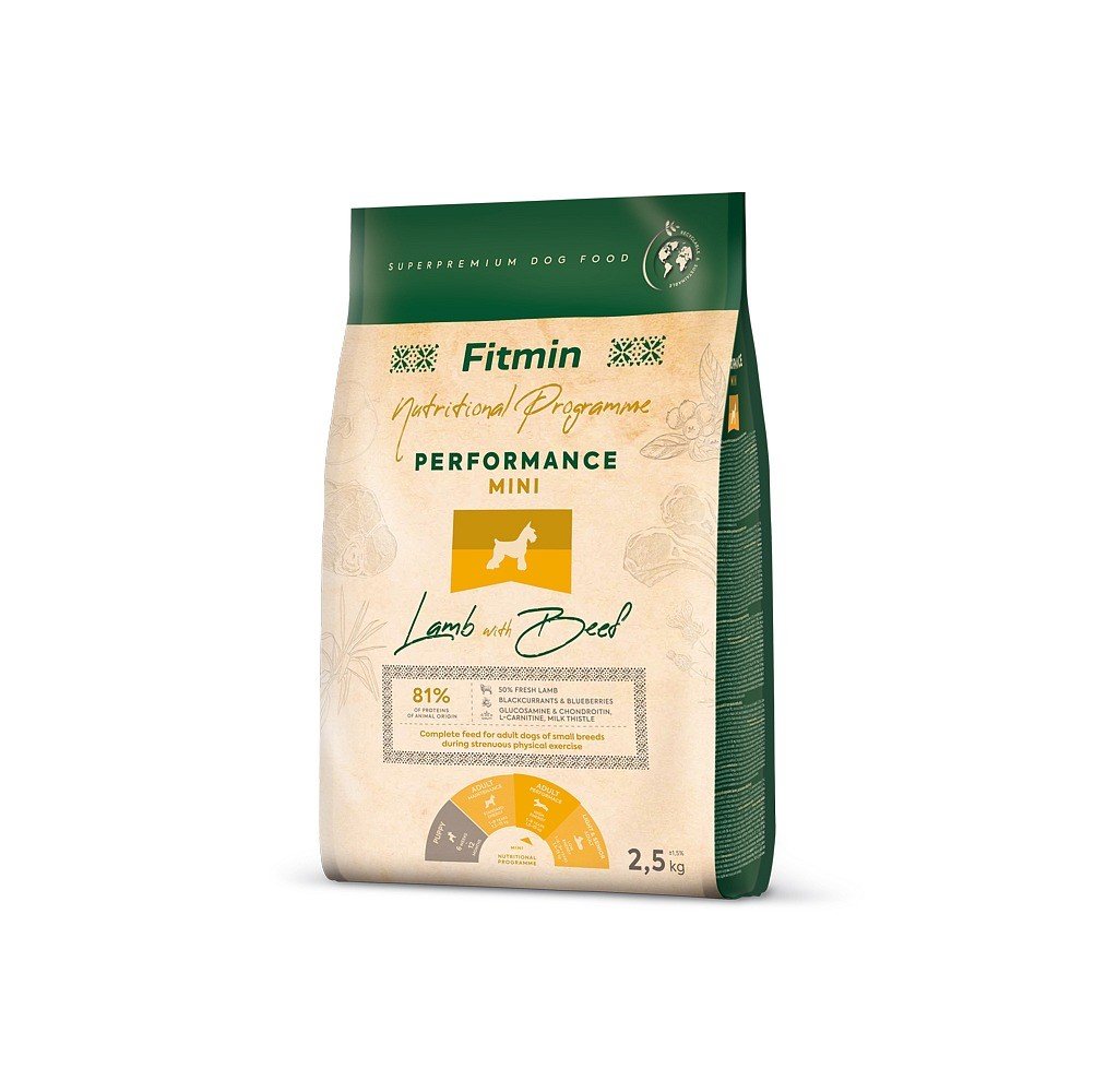 Fitmin dog mini performance lamb&beef - 2,5 kg - FITMIN | Sklep EMPIK.COM