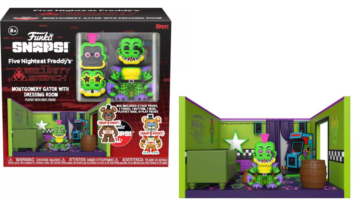 Five Nights at Freddy's Freddy FNAF Montgomery gator Snap Funko Pop ...