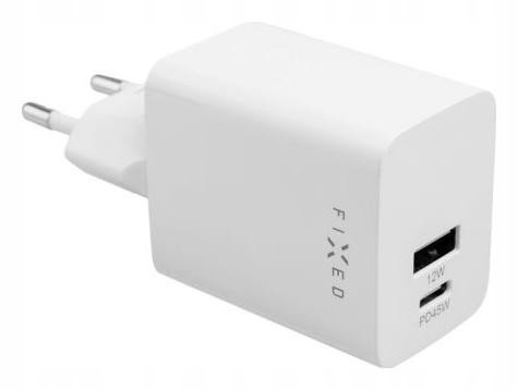 Fixed Mini USB-C/USB Travel Charger 45W, biały - FIXED | Sklep EMPIK.COM