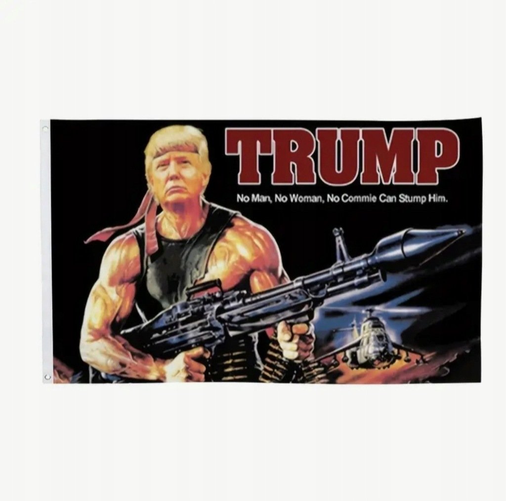 Flaga Donald Trump Rambo Ameryka Make America Great Again 60 x 90cm ...