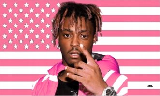 Flaga Juice WRLD różowa Ameryka pink America na ścianę 60 x 90cm ...
