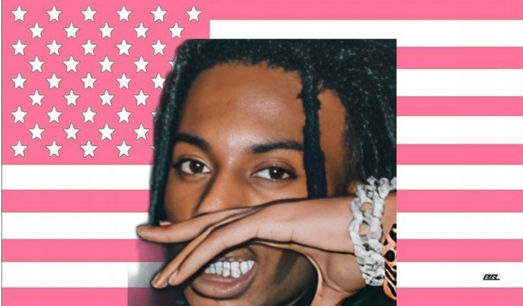 Flaga Playboi Carti różowa Ameryka pink America na ścianę 60 x 90cm ...