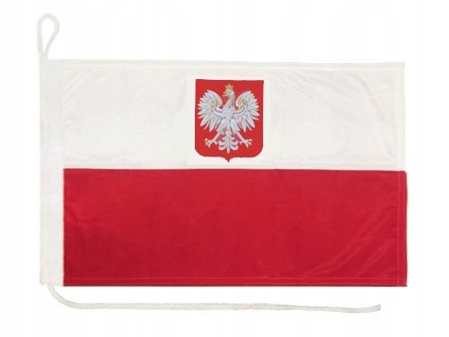 Flaga Polska Godło na jacht 30x40 cm Bandera jachtowa żeglarska Polski ...