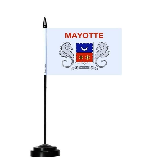 Flaga stołowa Majotta 14x21 cm, wykonana z poliestru - Inny producent ...