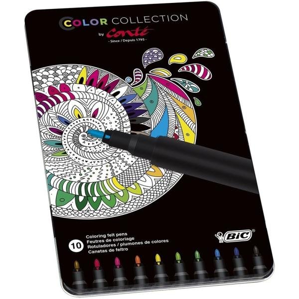 Flamastry, Conte Color Collection, 10 kolorów - BIC | Sklep EMPIK.COM