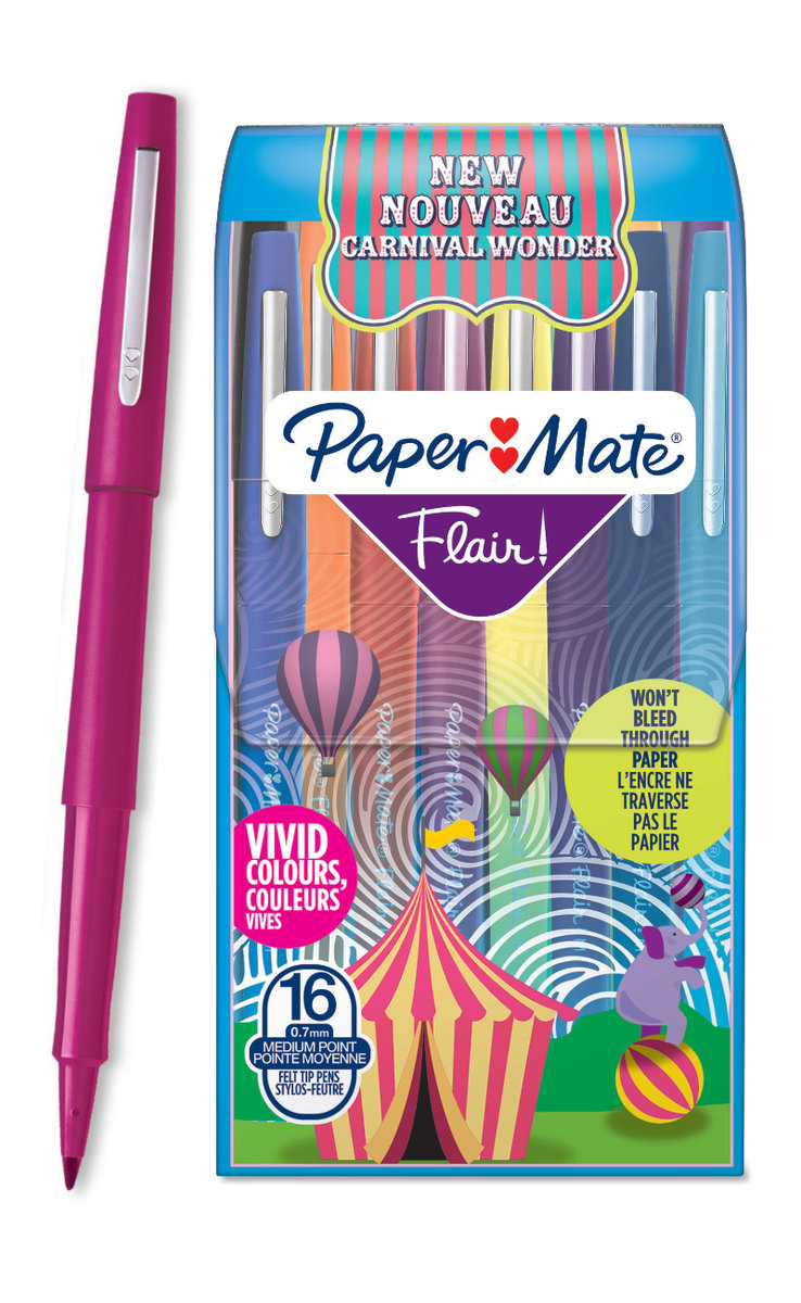 Flamastry Paper Mate Flair Carnival 16 Kolorów, Etui 2108467 - Paper ...
