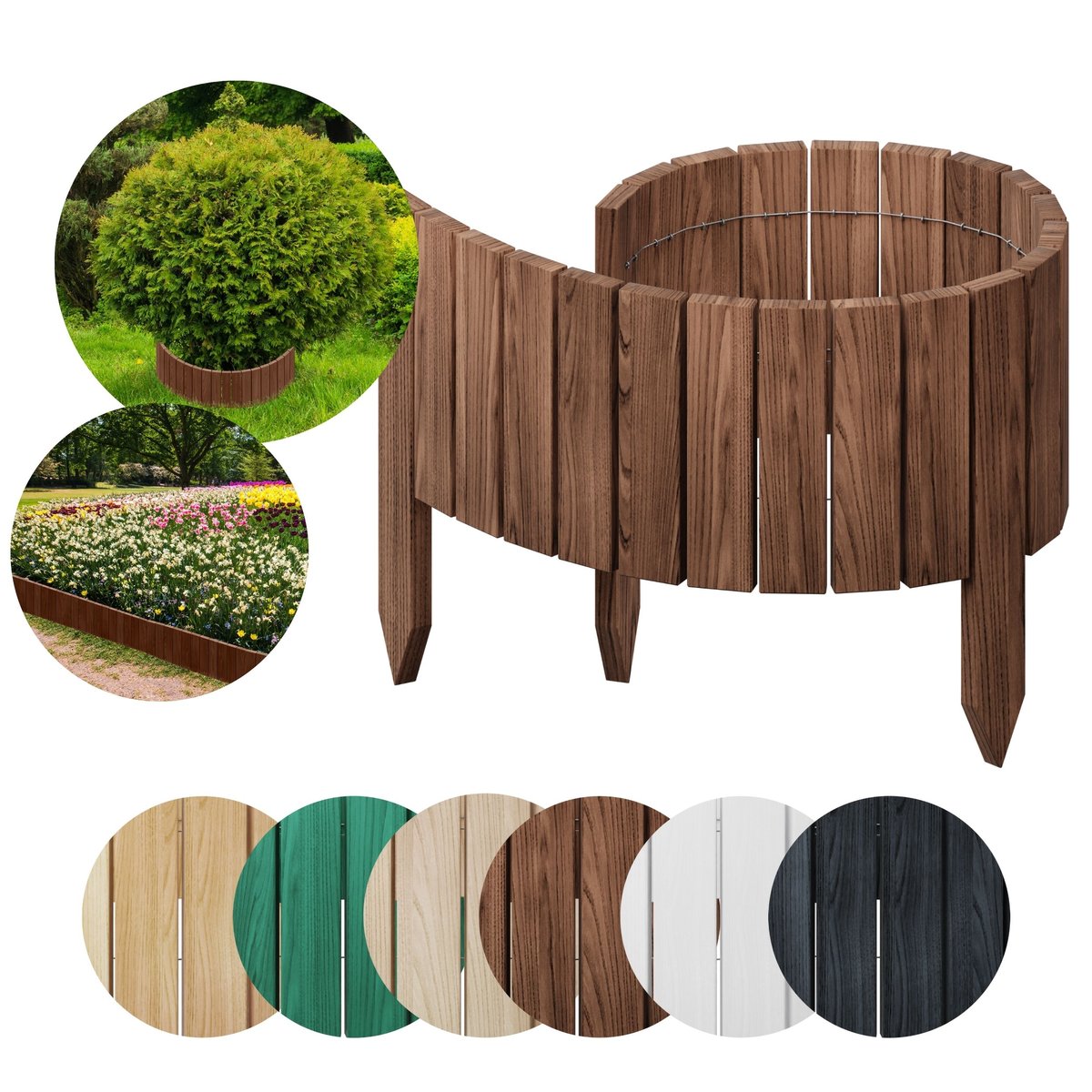 Floranica Obrzeże Rabatowe 100 X 30 Cm Brązowe Impregnowane Obrzeże Trawnikowe - Floranica ...