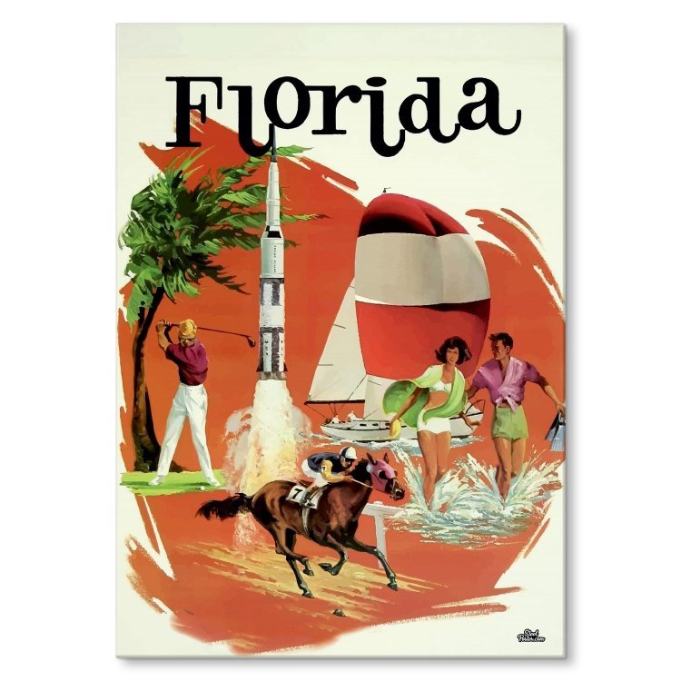 Florida Metalowy Plakat Blacha dekoracyjna Tabliczka Szyld 30 x 42 cm ...