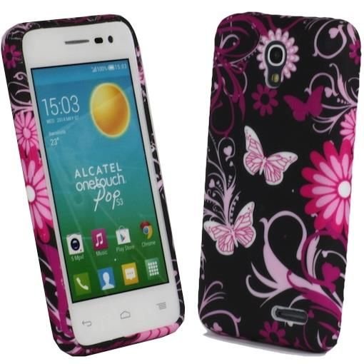Flower Alcatel Pop S3 Czarne Kwiaty I Motyle - Bestphone | Sklep EMPIK.COM