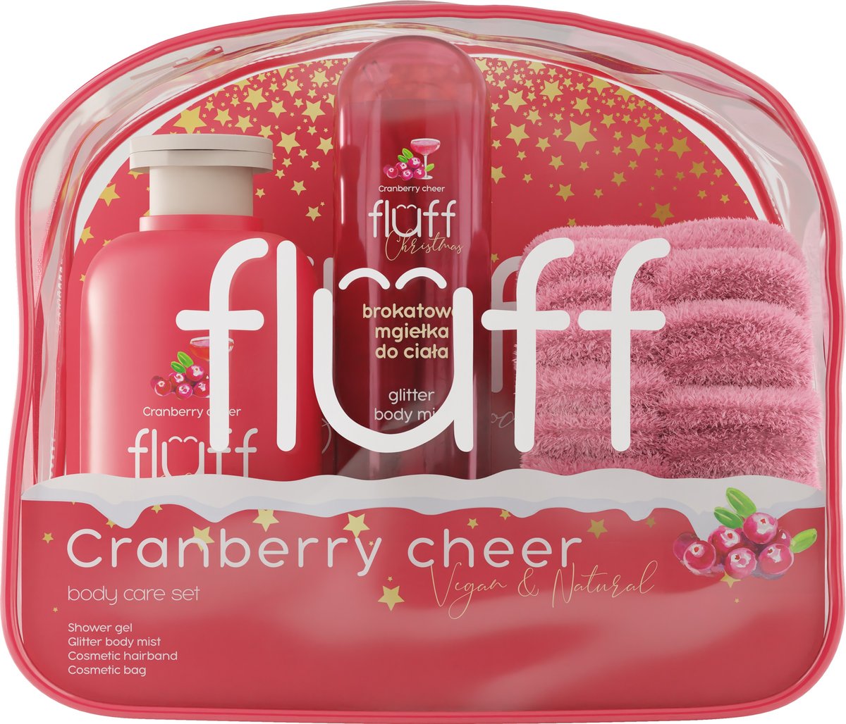 Fluff, Zestaw kosmetyków, Cranberry cheer, żel+ mgiełka+ opaska | Sklep EMPIK.COM