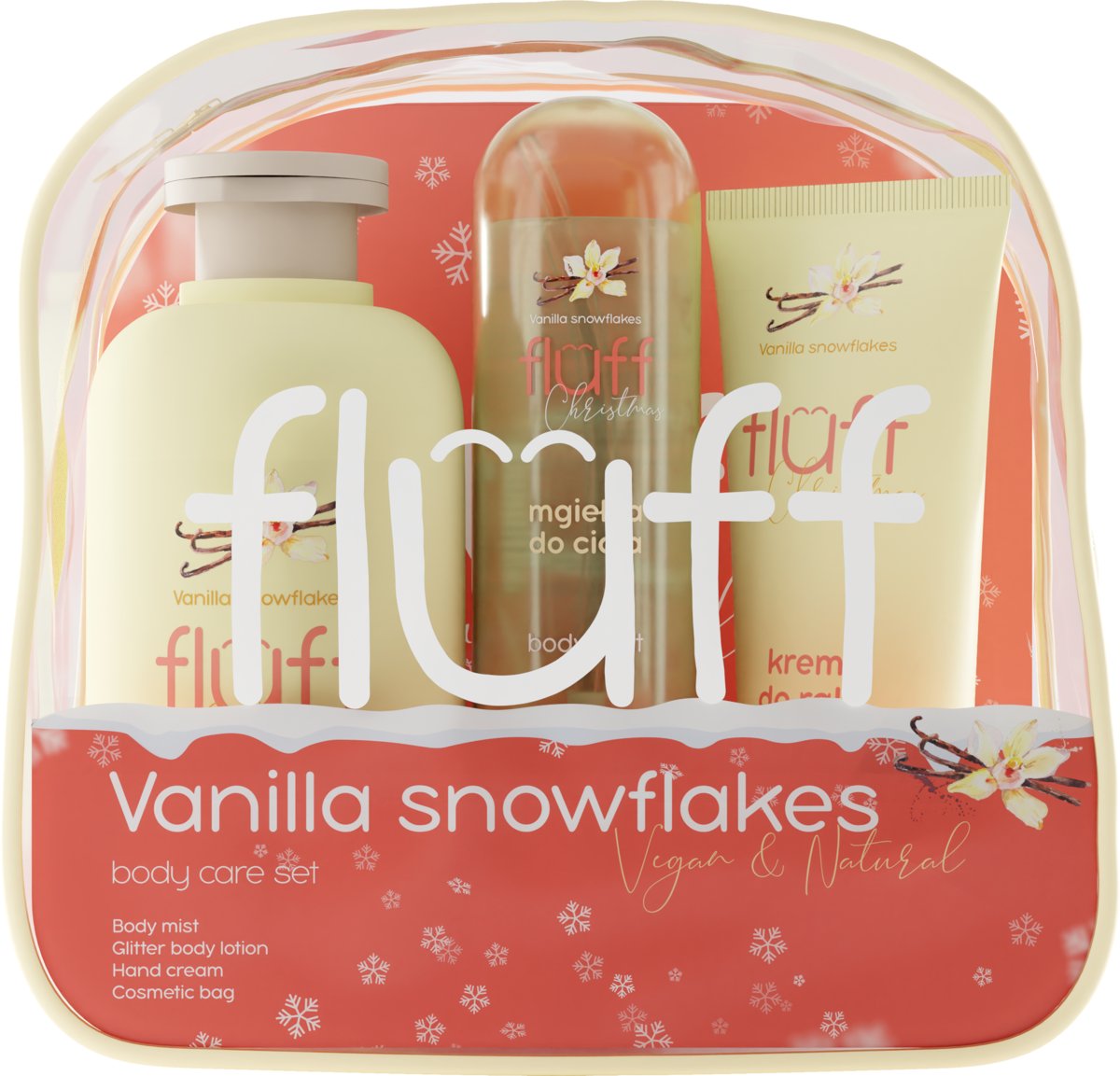 Fluff, Zestaw kosmetyków, Vanilla snowflakes, balsam+mgiełka+ krem do rąk, wanilia | Sklep EMPIK.COM