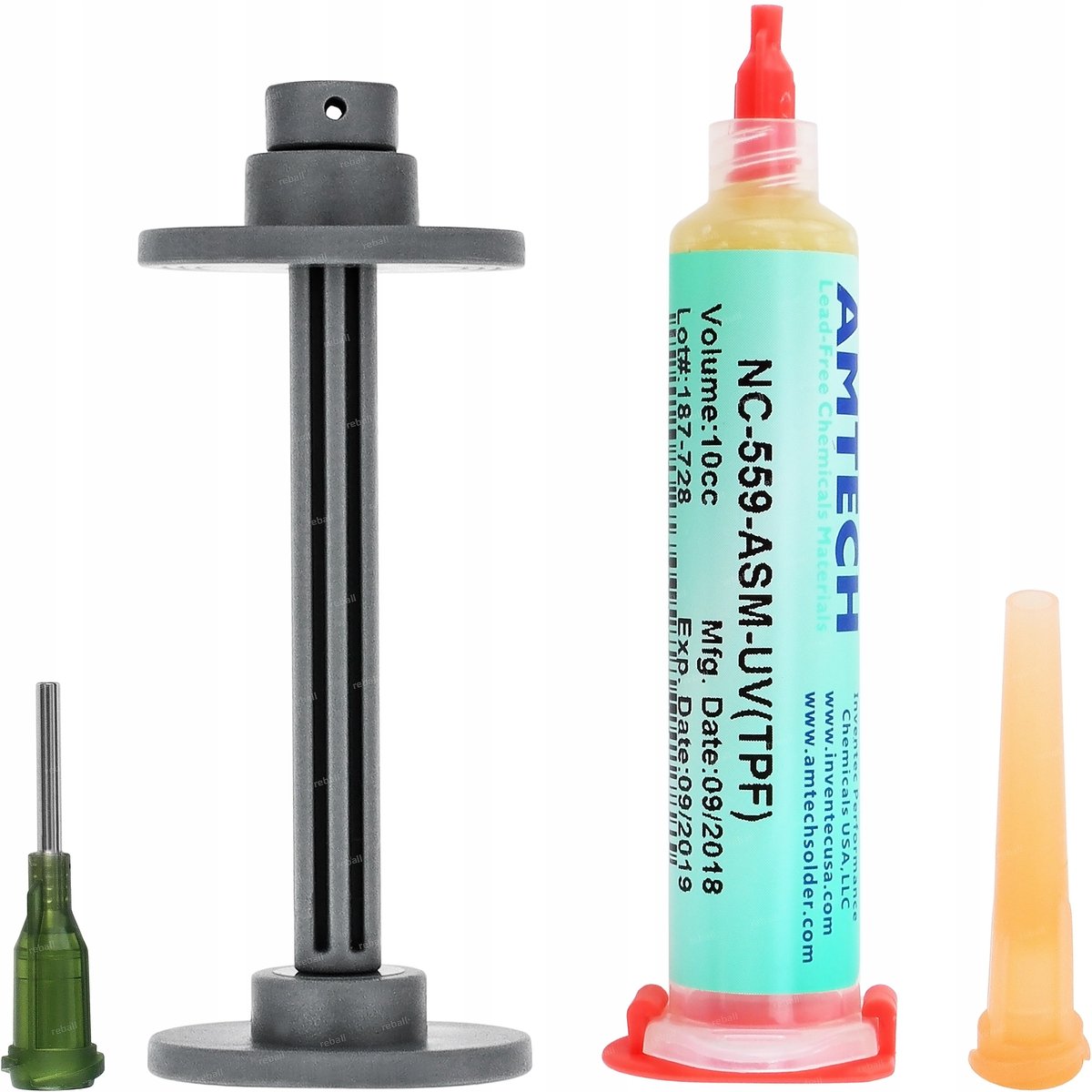 FLUX TOPNIK DO LUTOWANIA AMTECH NC-559-ASM-TPF(UV) 10g+ TŁOCZEK 2 IGŁY ...