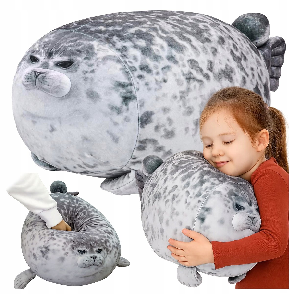 Foka Maskotka Pluszak Miś 55cm Poduszka Zabawka Do Przytulania Xxl - Stator | Sklep EMPIK.COM