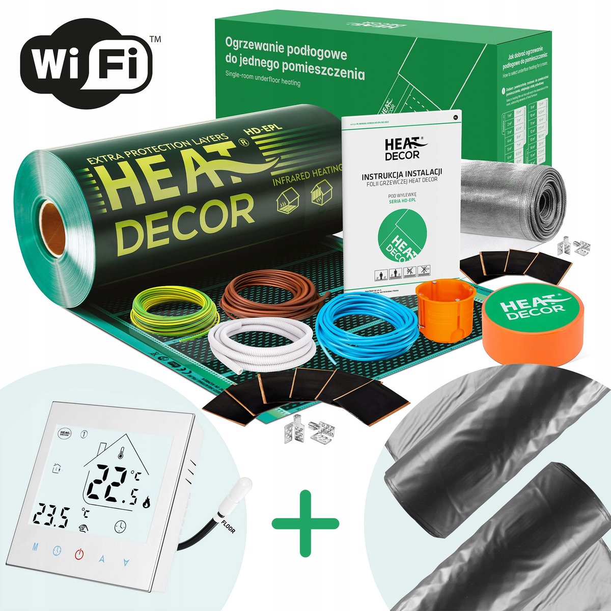 Folia grzewcza pod wylewkę HD-EPL 140W/m² zestaw do pomieszczenia 17m² - HEAT DECOR | Sklep ...