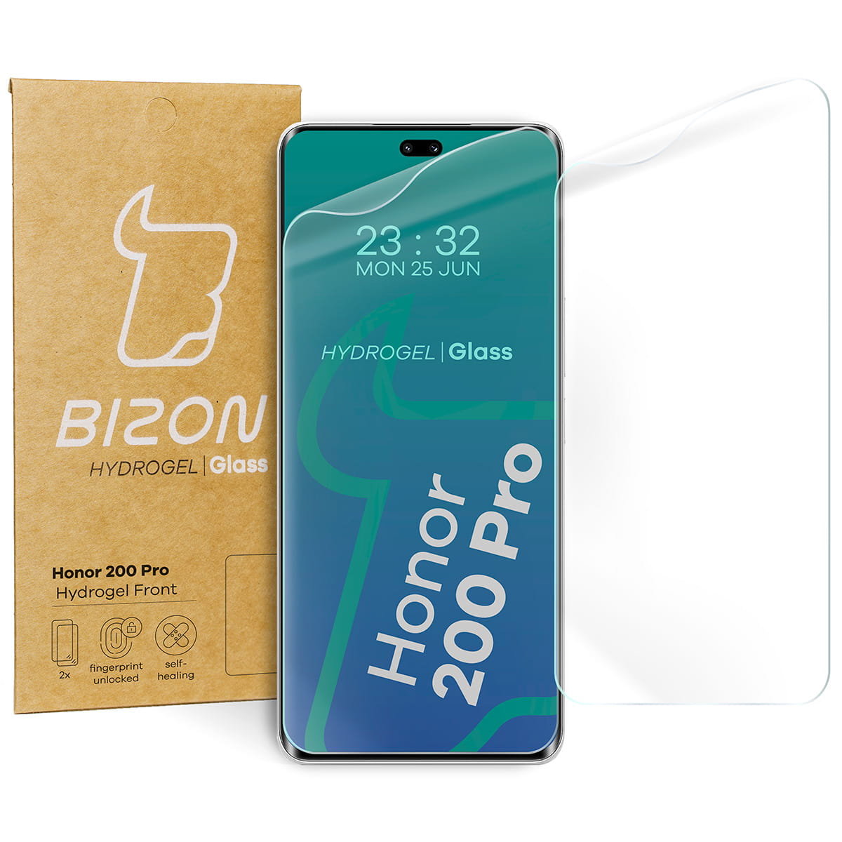 Folia hydrożelowa na ekran Bizon Glass Hydrogel Front do Honor 200 Pro ...