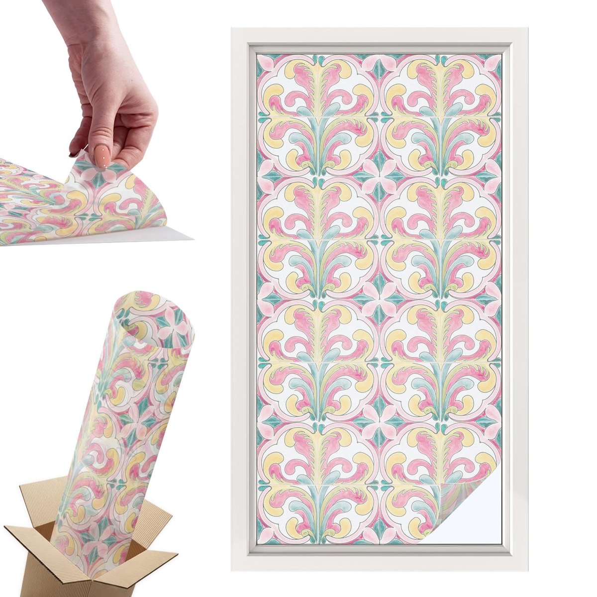 Folia Mleczna Półprzezroczysta Do Biura Pracy Kwiatowa Symetria 50x100 ...