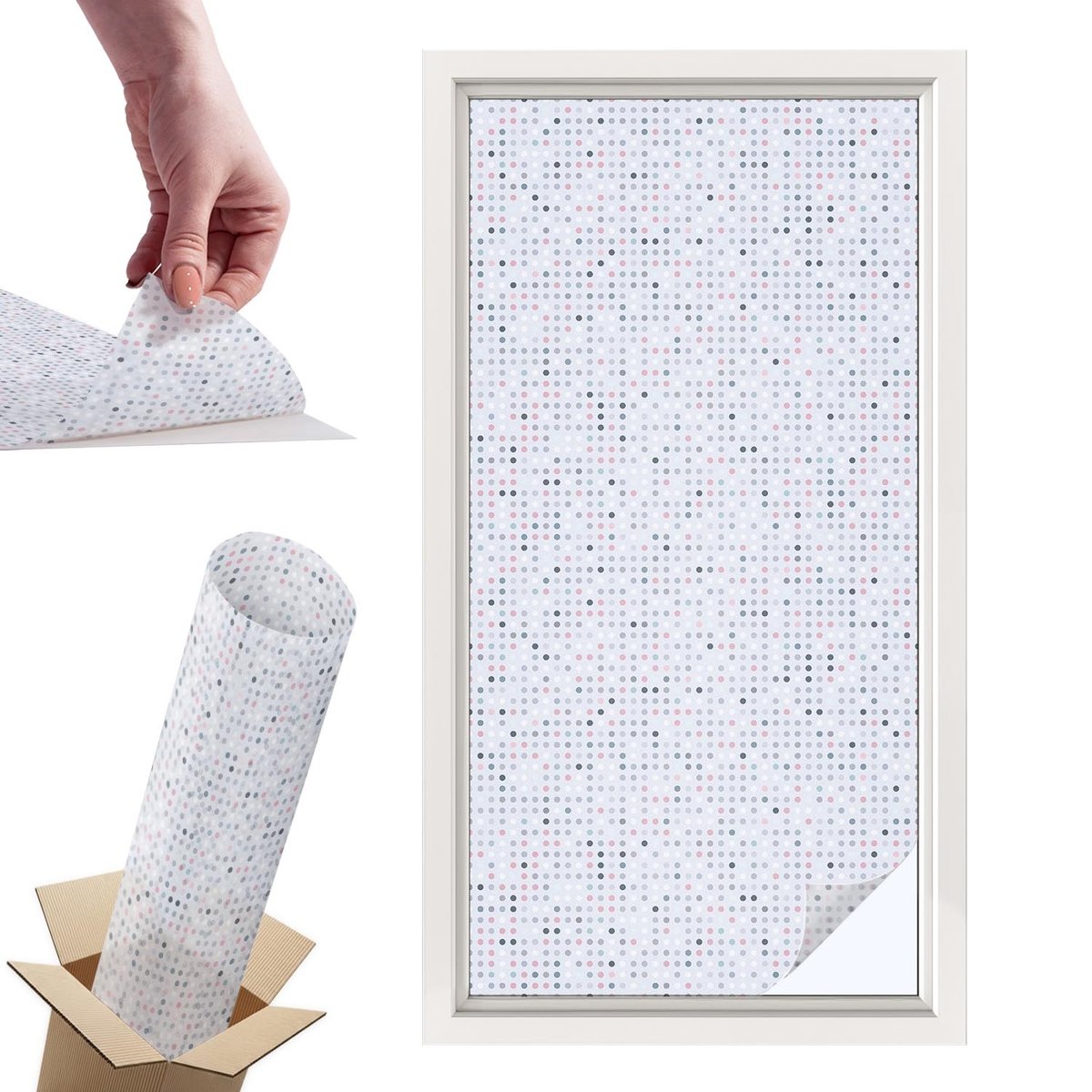 Folia Mleczna Półprzezroczysta Do Biura Pracy Pastelowe Kropki 50x100 ...