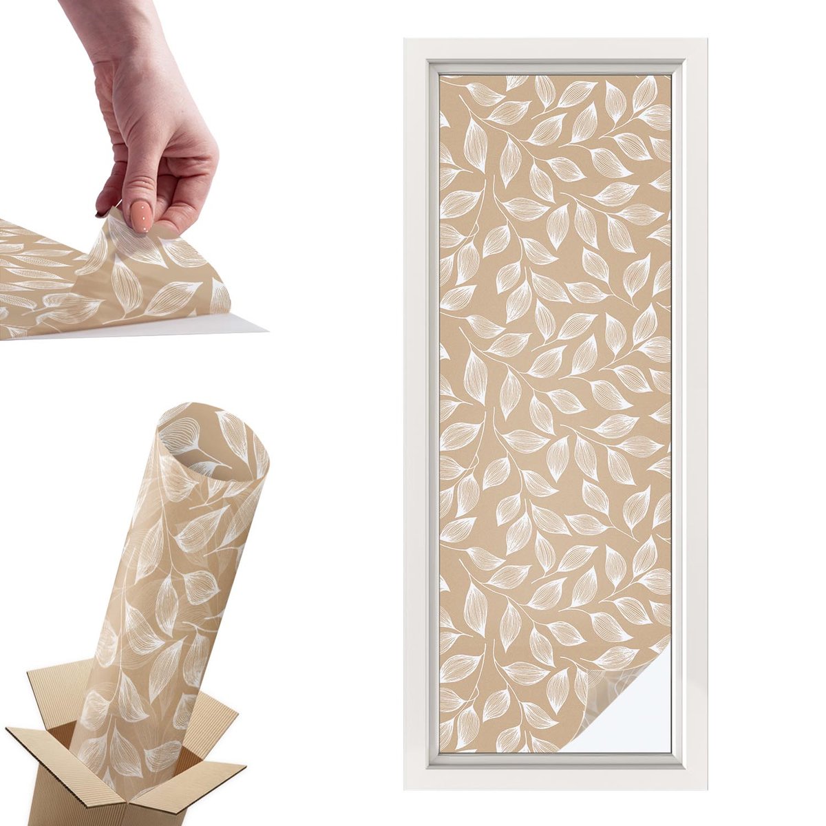 Folia Mrożona Do Sal Konferencyjnych I Gabinetów Liście Natura 50x146 ...