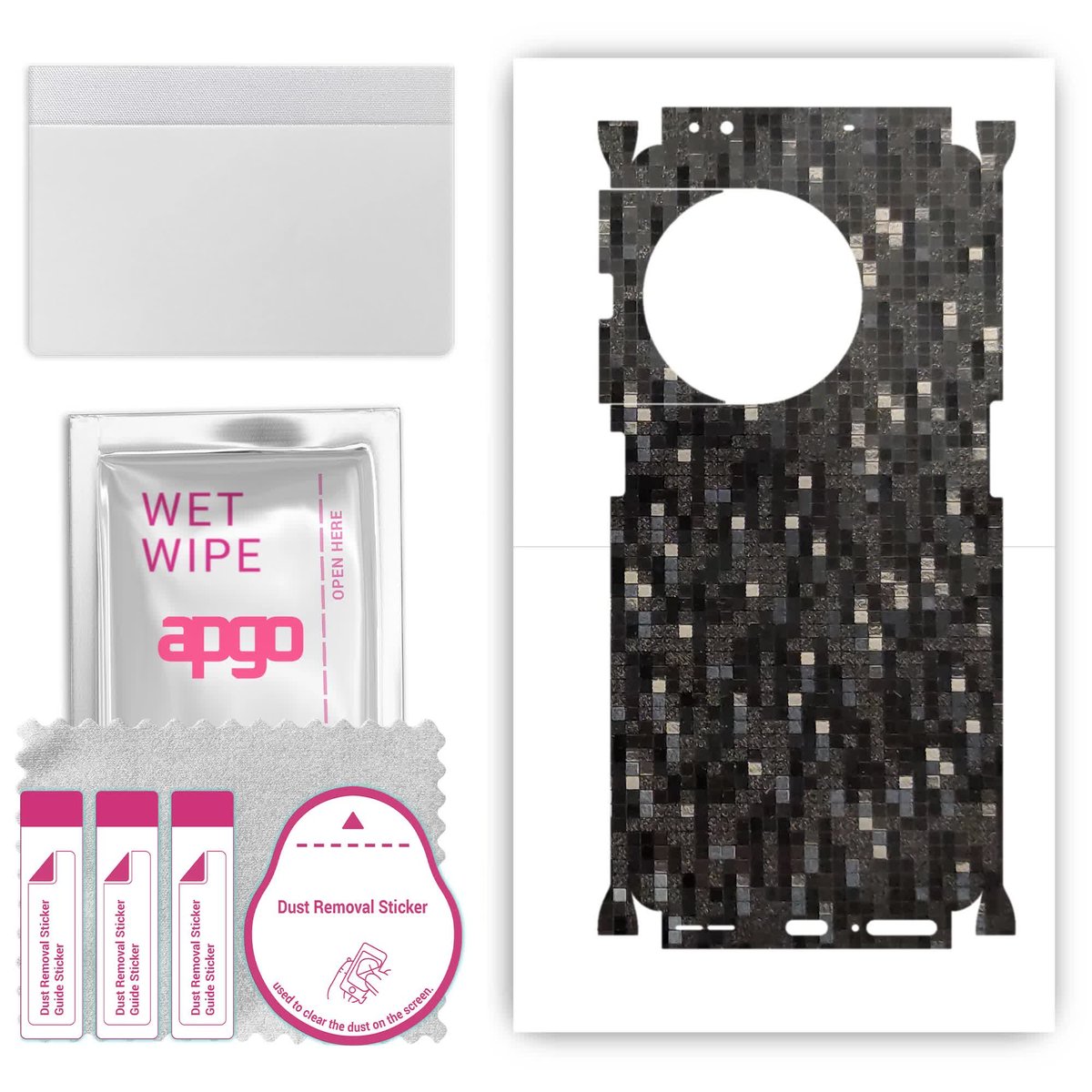 Folia naklejka skórka strukturalna na TYŁ+BOKI do OnePlus 11R 5G Solar Red - Carbon Pixel Czarny ...