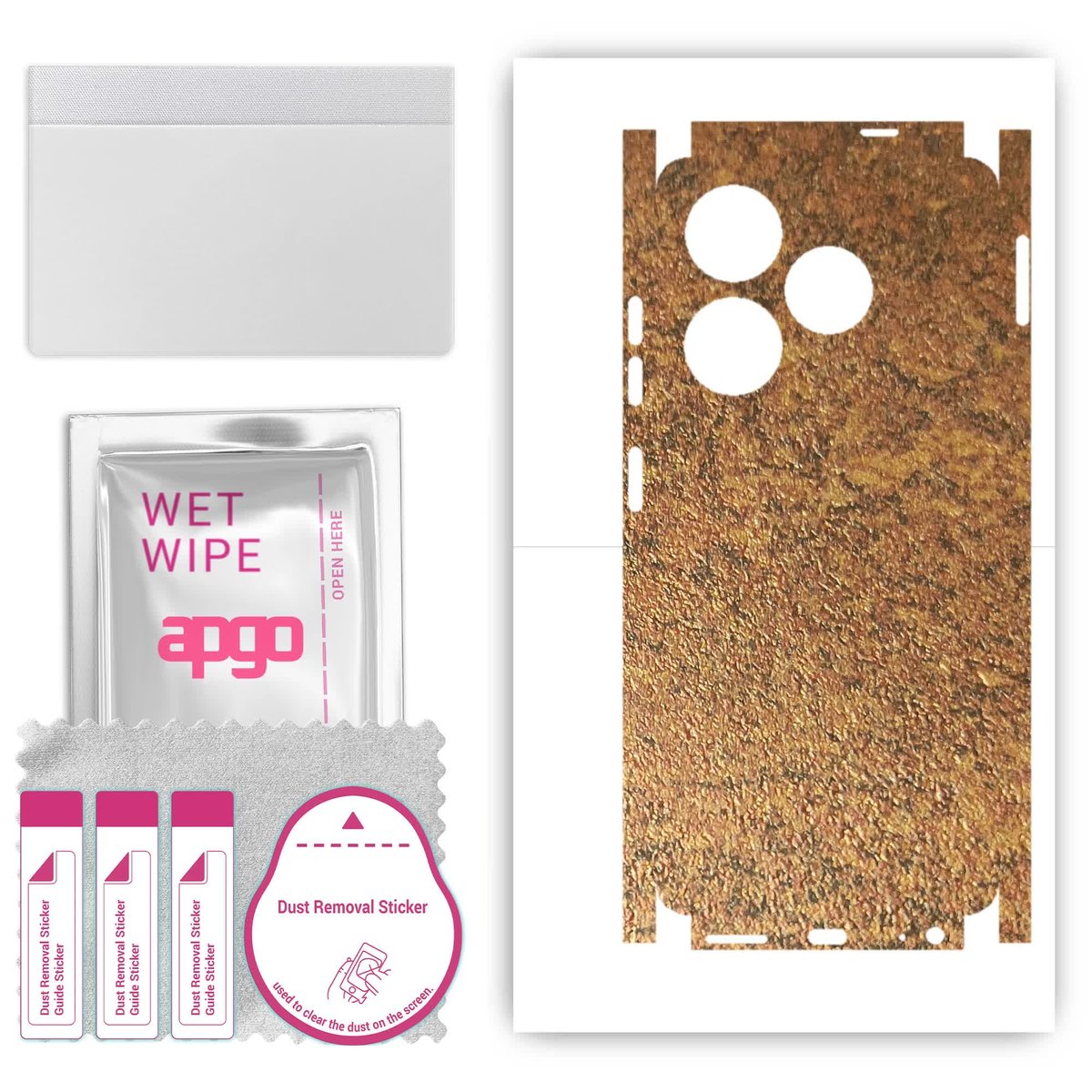 Folia naklejka skórka strukturalna na TYŁ+BOKI do Tecno Spark Go 2024 - Zardzewiała Miedź - apgo ...