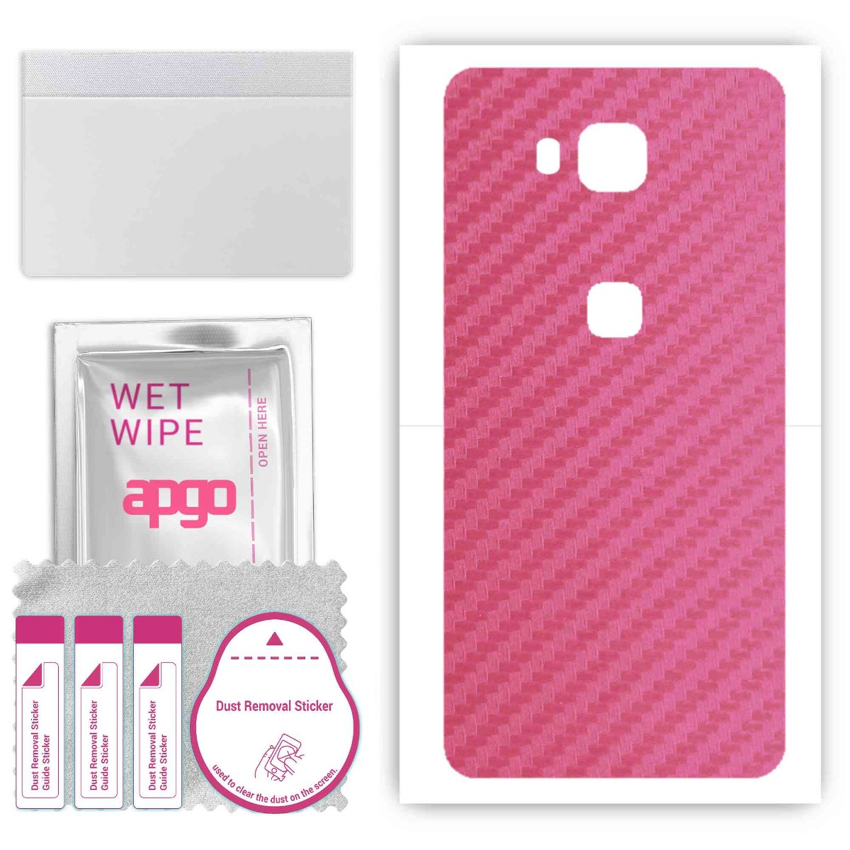 Folia naklejka skórka strukturalna na TYŁ do Honor X5 - Carbon Różowy ...