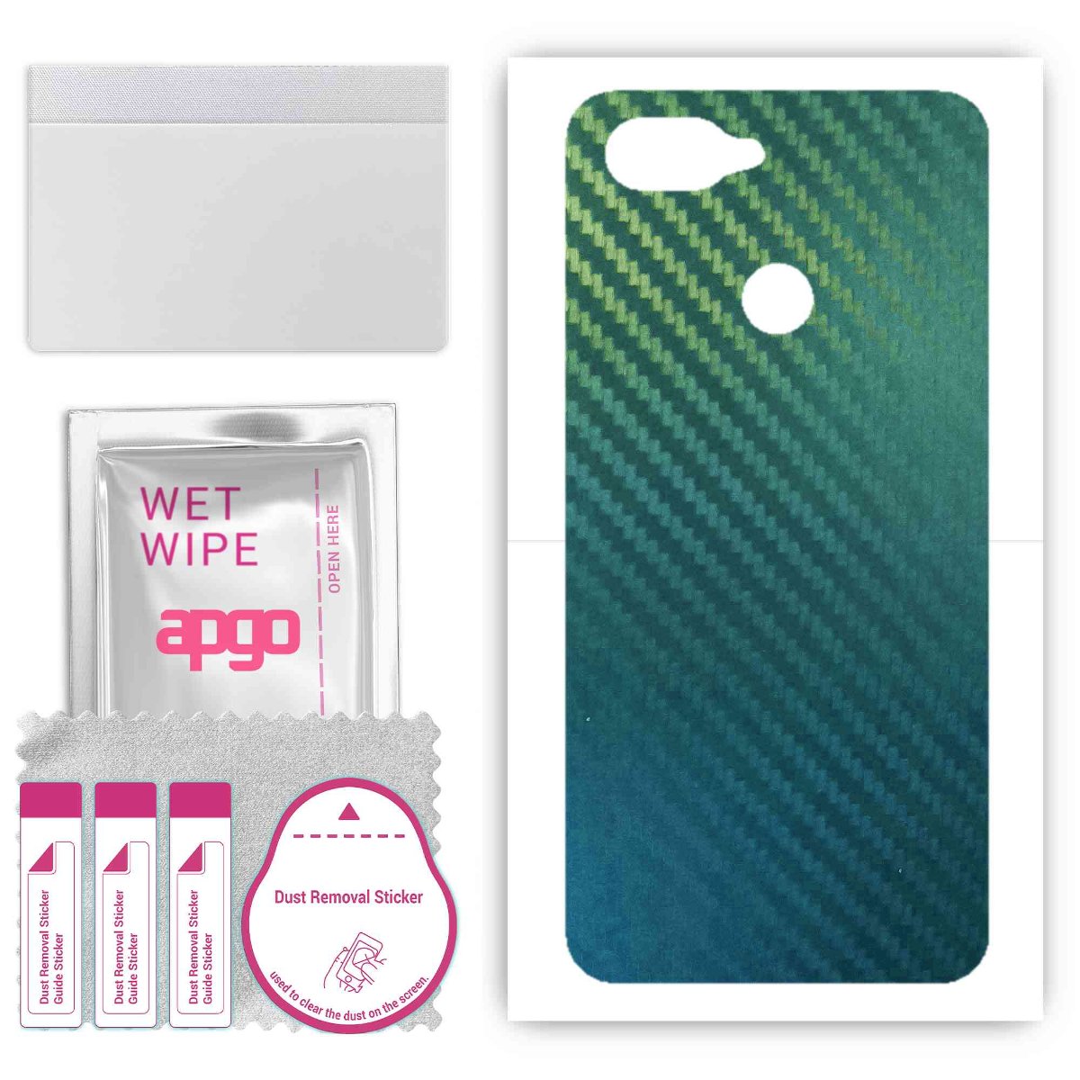 Folia naklejka skórka strukturalna na TYŁ do Oppo A12 - Carbon Kameleon ...